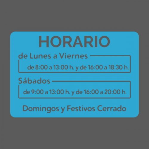 Horario de Vinilo Vertical - visual color